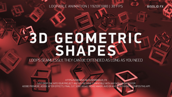 Abstract 3d Geometric Shapes, Motion Graphics | VideoHive