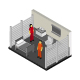 Isometric Prison Room, Vectors | GraphicRiver