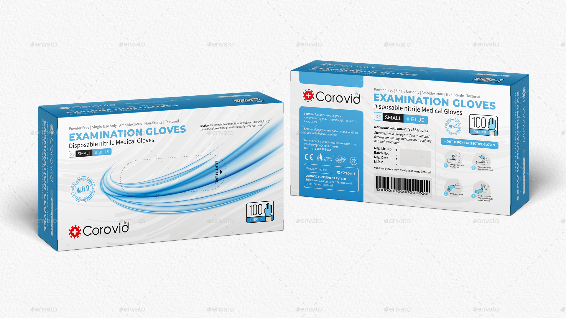 Examination Gloves Packaging #2, Print Templates | GraphicRiver