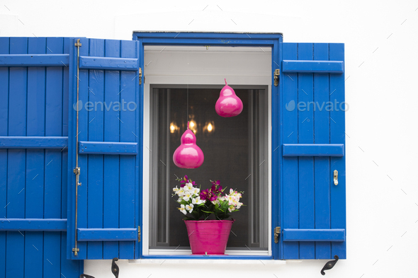 Greek style windows Stock Photo by erika8213 | PhotoDune