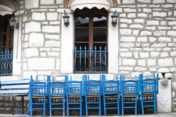 Greek style windows Stock Photo by erika8213 | PhotoDune