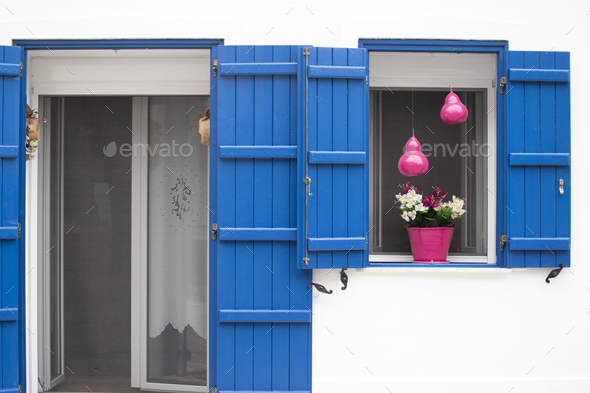 Greek style windows Stock Photo by erika8213 | PhotoDune