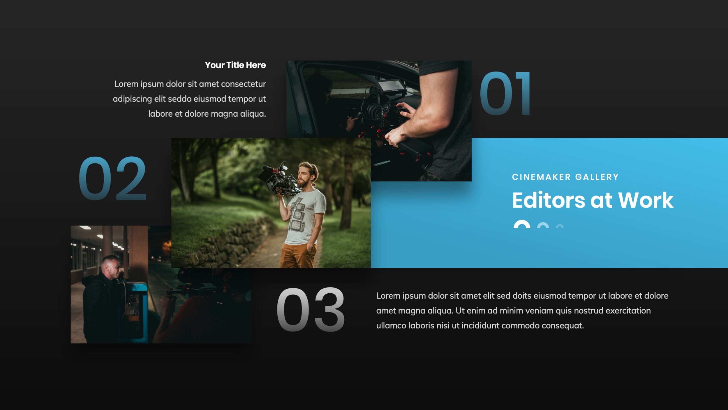 Movie Studio & Film Maker Google Slides Template, Presentation Templates