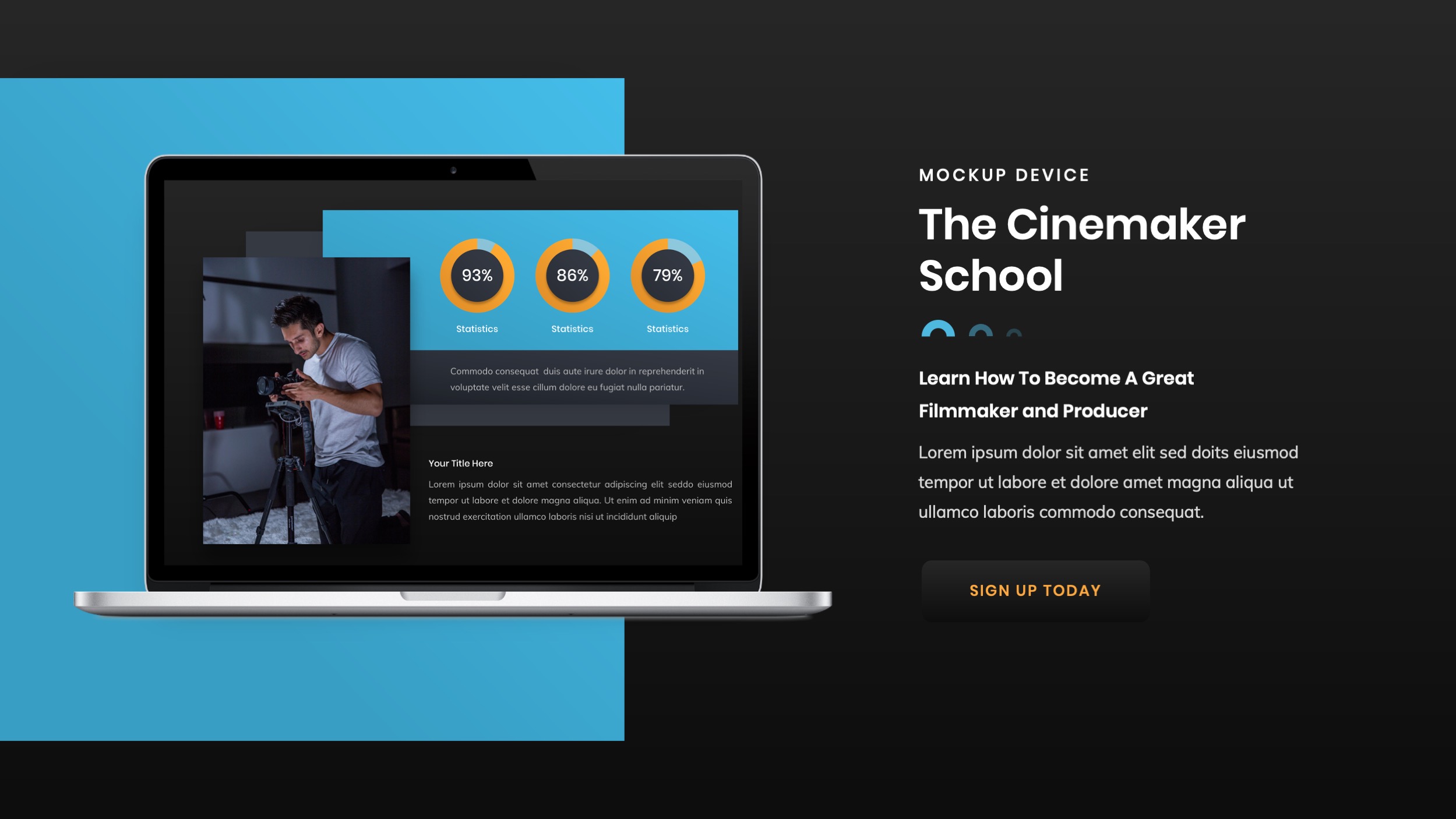 Movie Studio & Film Maker Google Slides Template, Presentation Templates