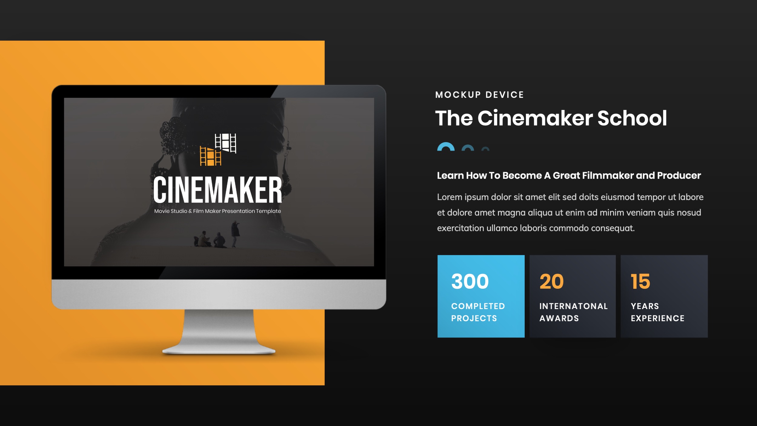 Movie Studio & Film Maker Google Slides Template, Presentation Templates
