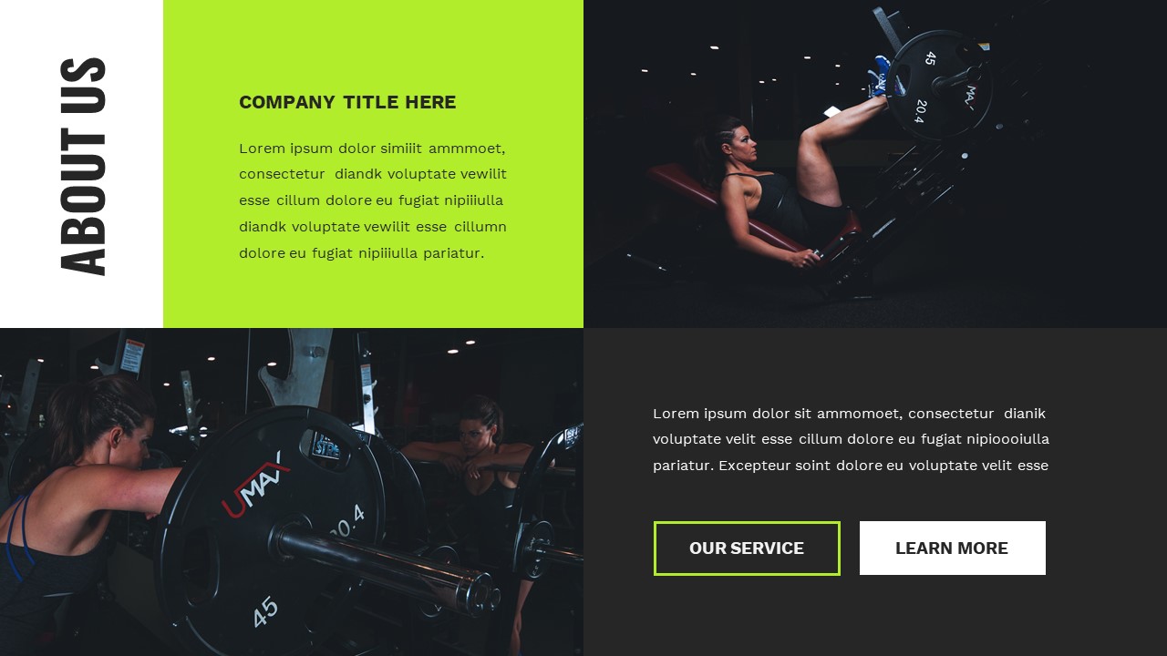 Workout - Gym and Fitness Persentation Template, Presentation Templates