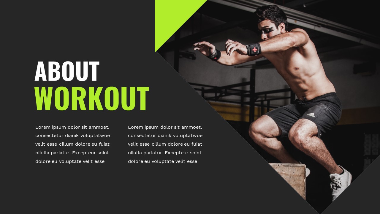 Workout - Gym and Fitness Persentation Template, Presentation Templates