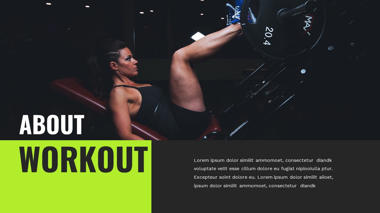 Workout - Gym and Fitness Persentation Template, Presentation Templates
