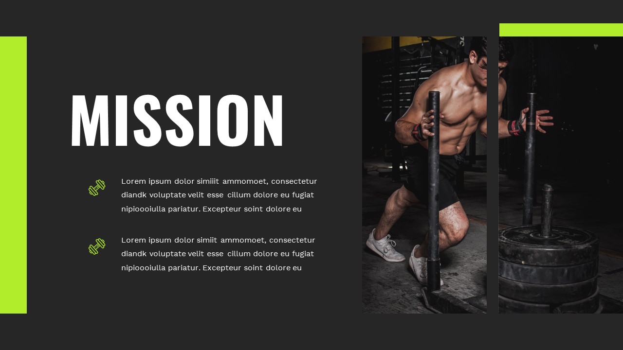 Workout - Gym and Fitness Persentation Template, Presentation Templates