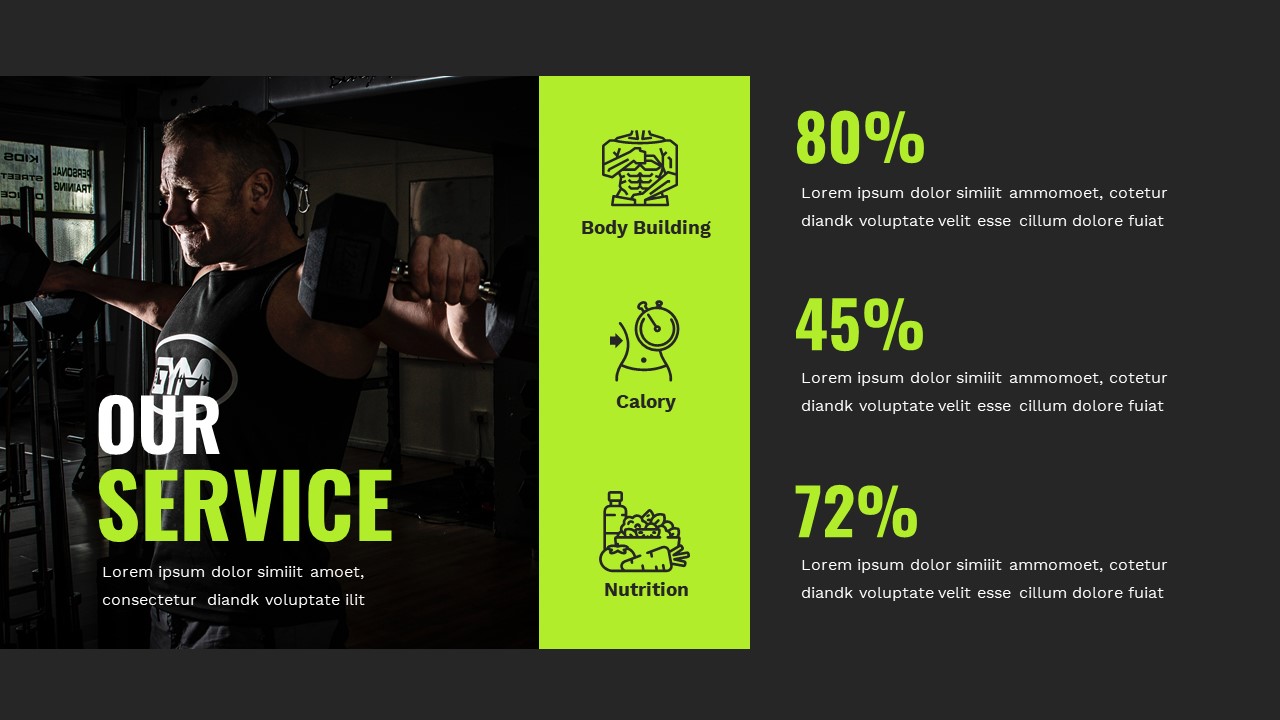 Workout - Gym and Fitness Persentation Template, Presentation Templates