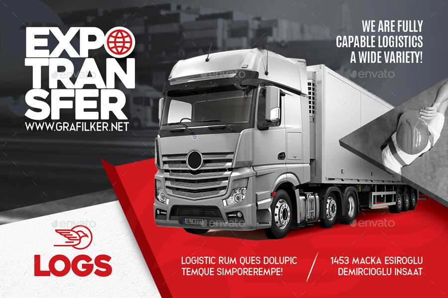 Logistics Postcard Templates, Print Templates | GraphicRiver