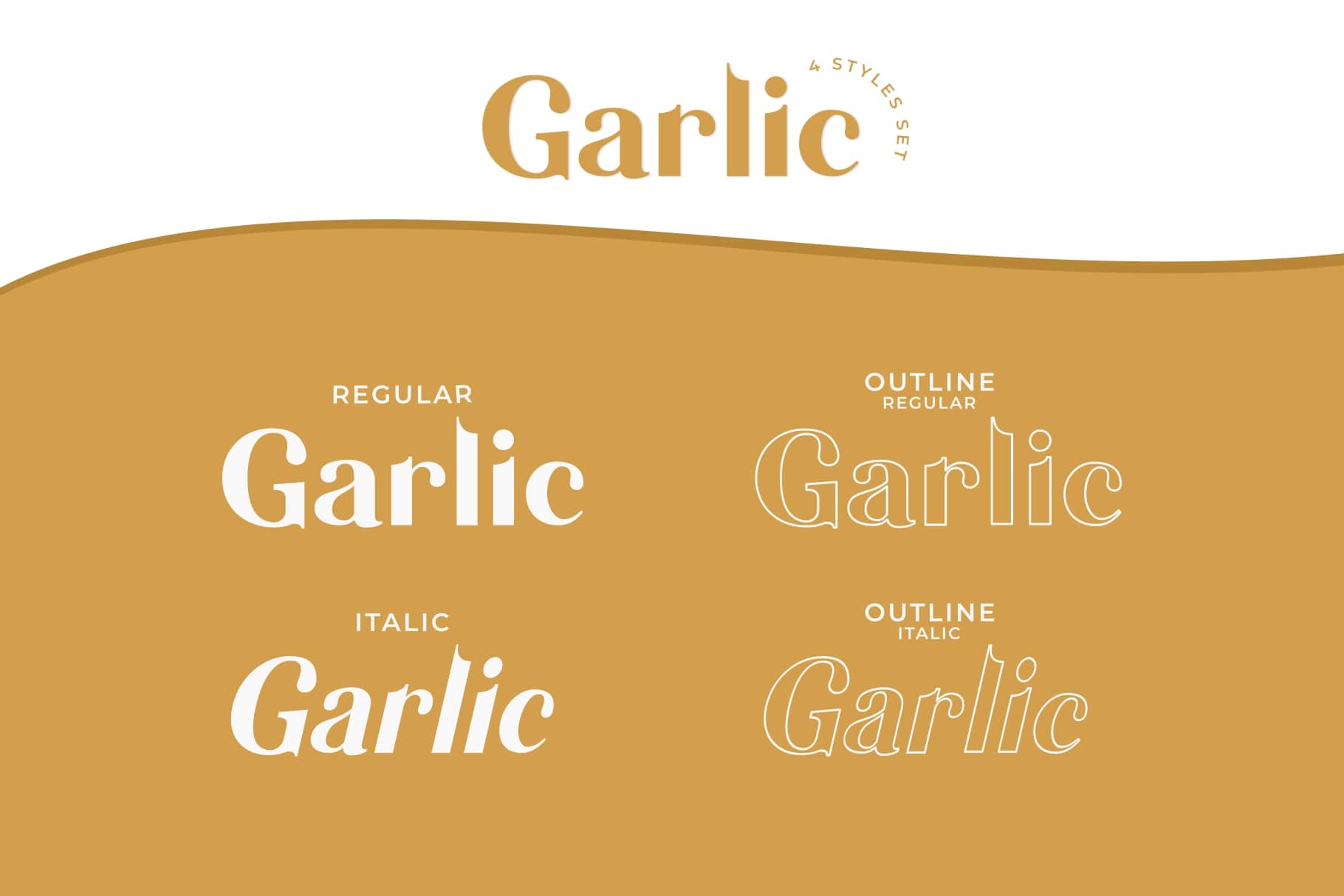 Garlic Font, Fonts | GraphicRiver