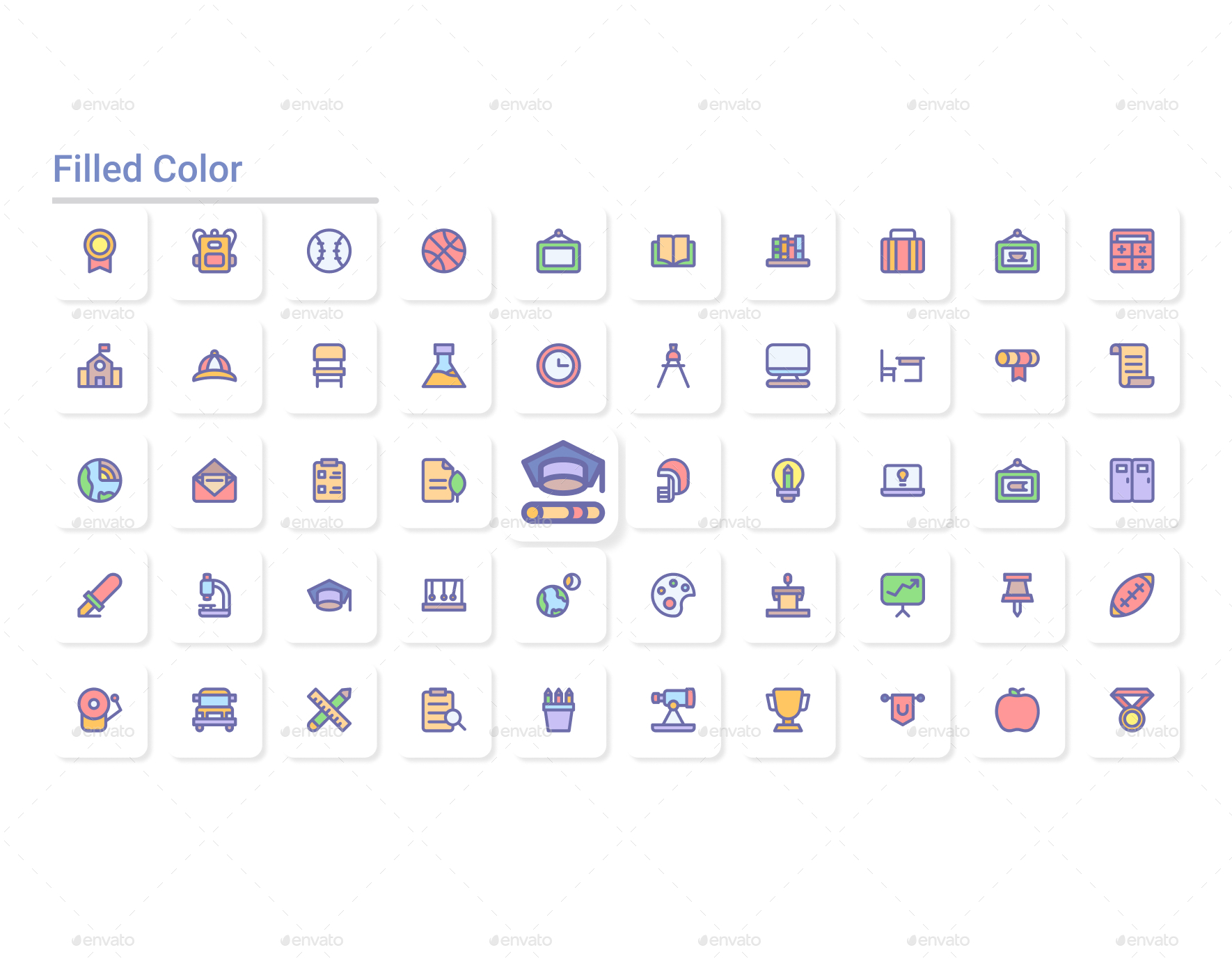 University Icon Pack by Yaprativa | GraphicRiver