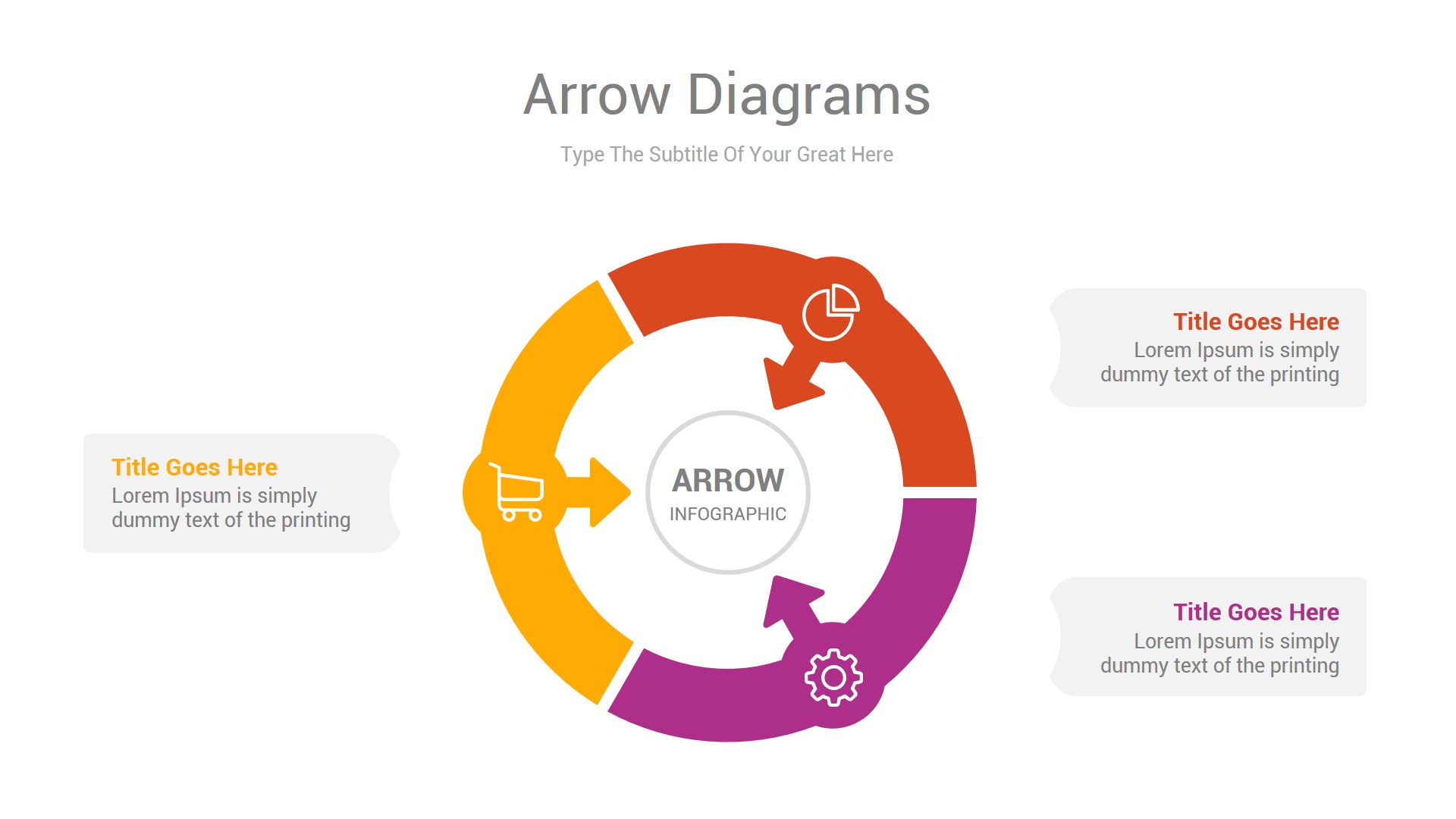 Arrow Diagrams PowerPoint & Illustrator Template, Presentation Templates