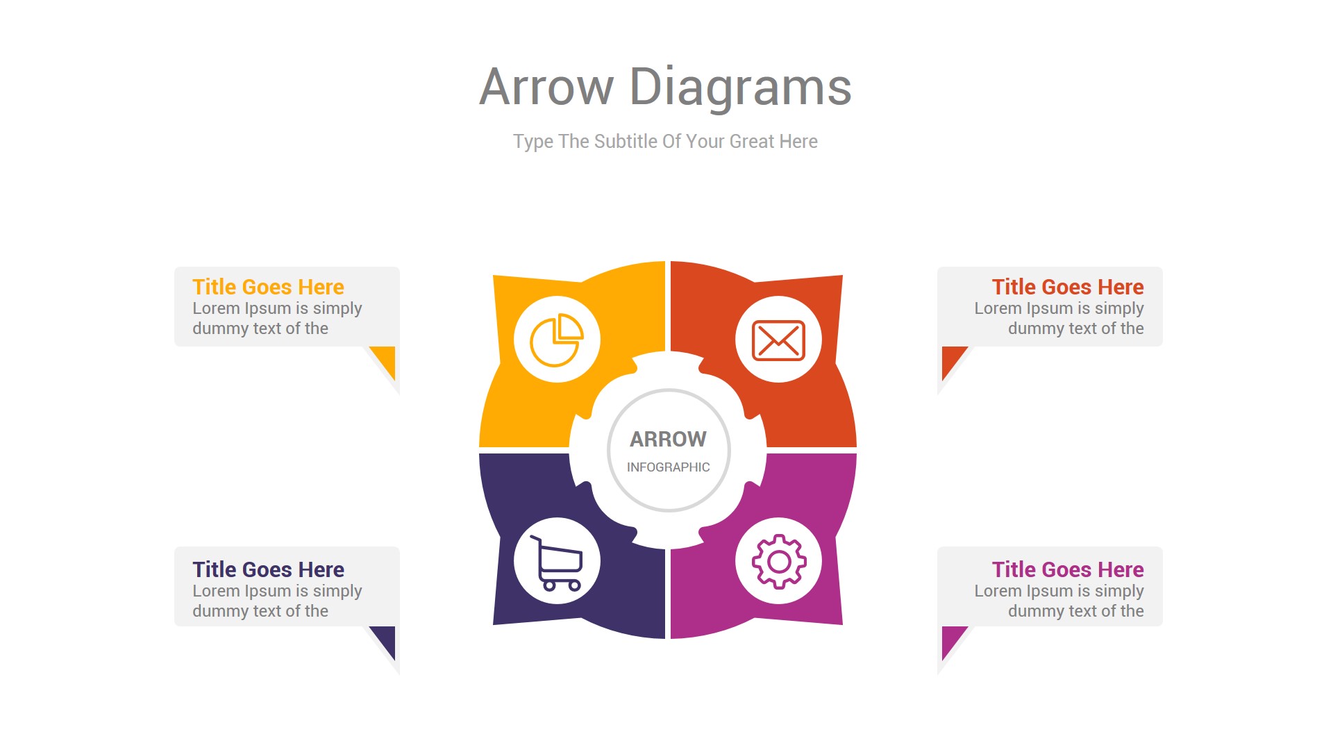 Arrow Diagrams PowerPoint & Illustrator Template, Presentation Templates
