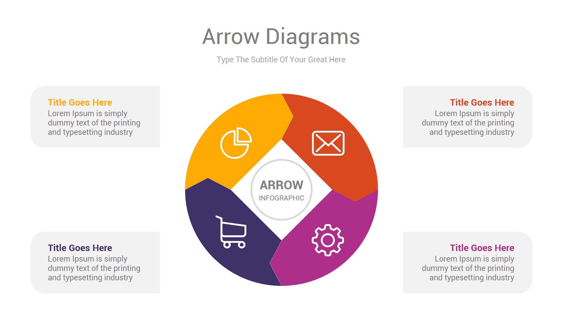 Arrow Diagrams PowerPoint & Illustrator Template, Presentation Templates