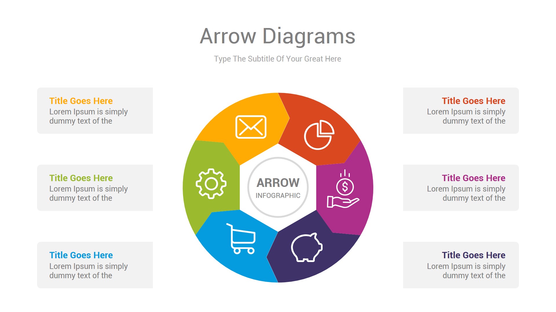 Arrow Diagrams PowerPoint & Illustrator Template, Presentation Templates