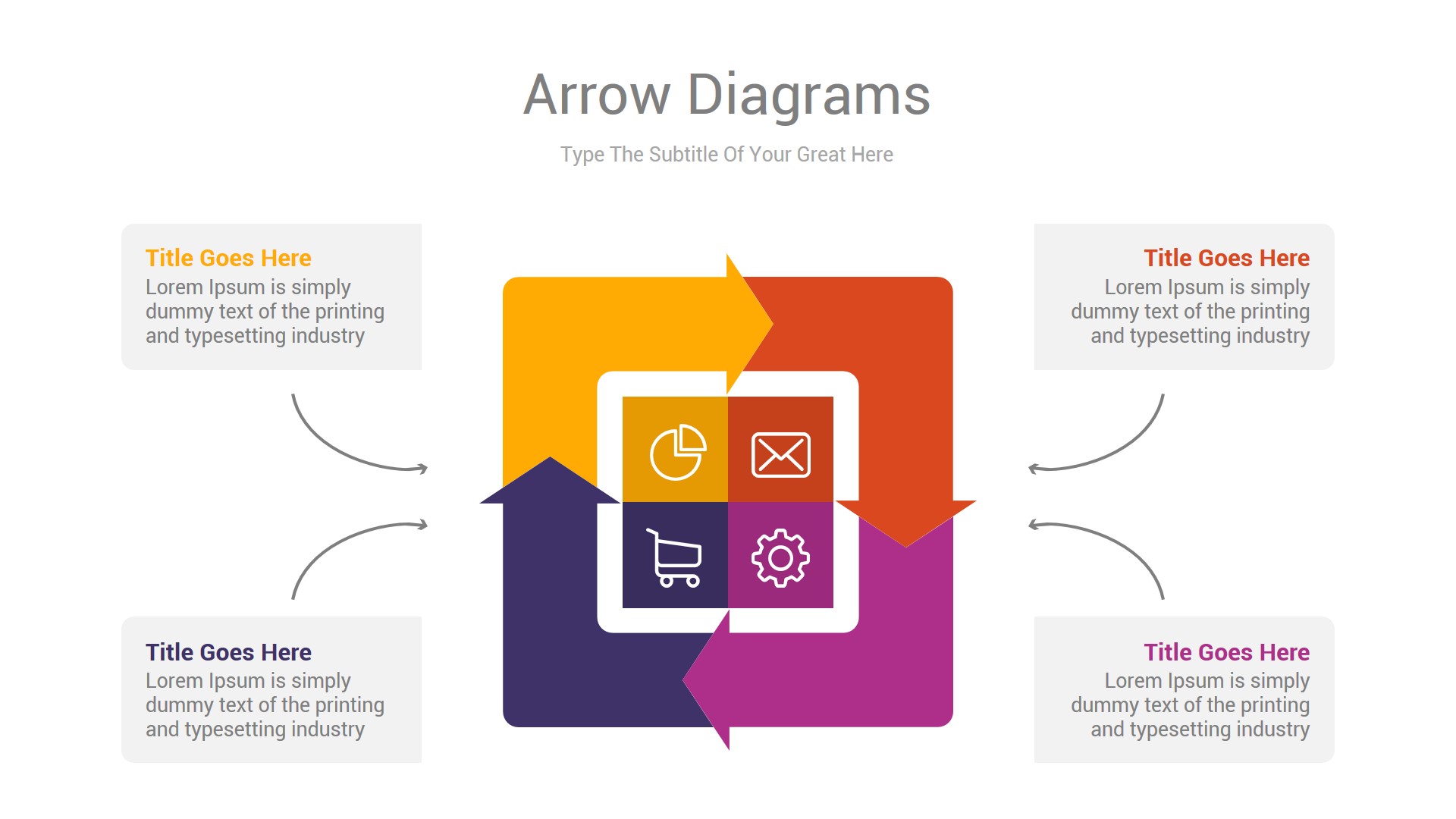 Arrow Diagrams PowerPoint & Illustrator Template, Presentation Templates