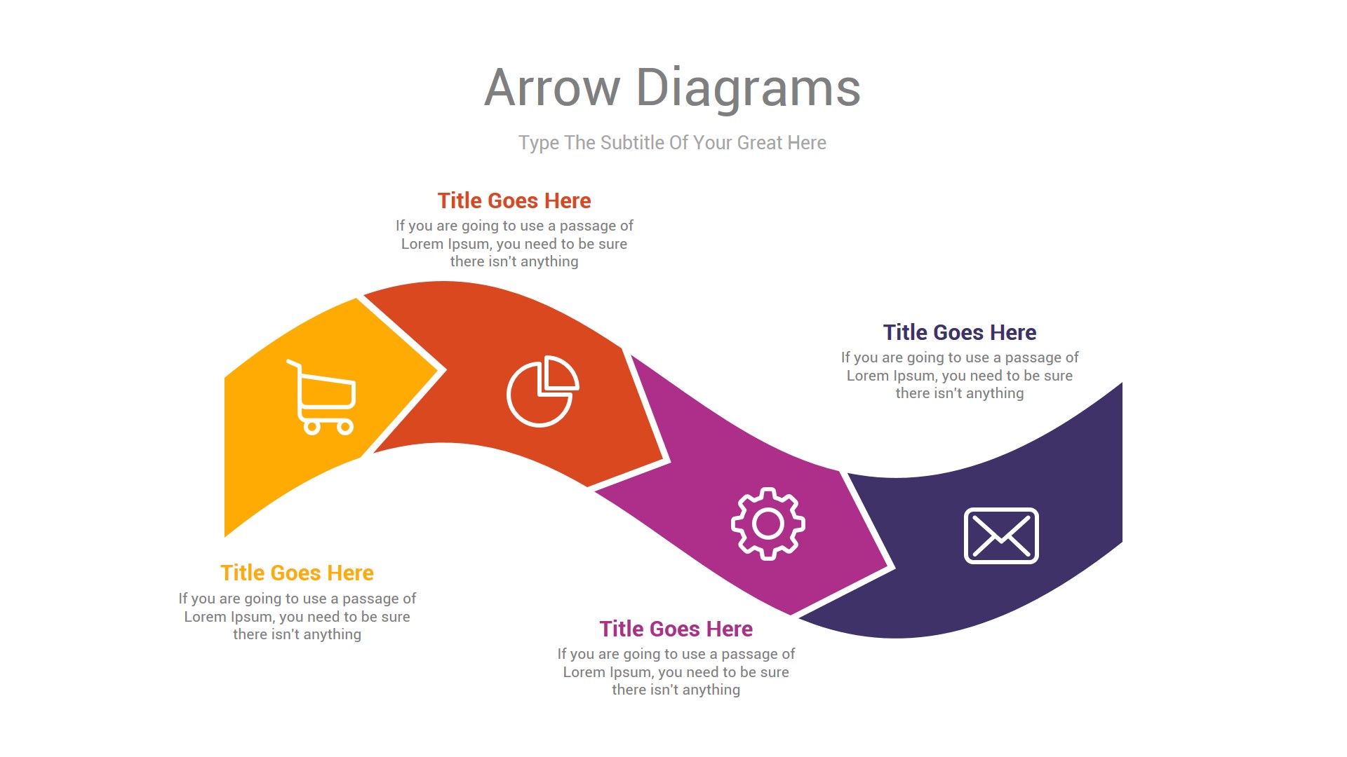 Arrow Diagrams PowerPoint & Illustrator Template, Presentation Templates