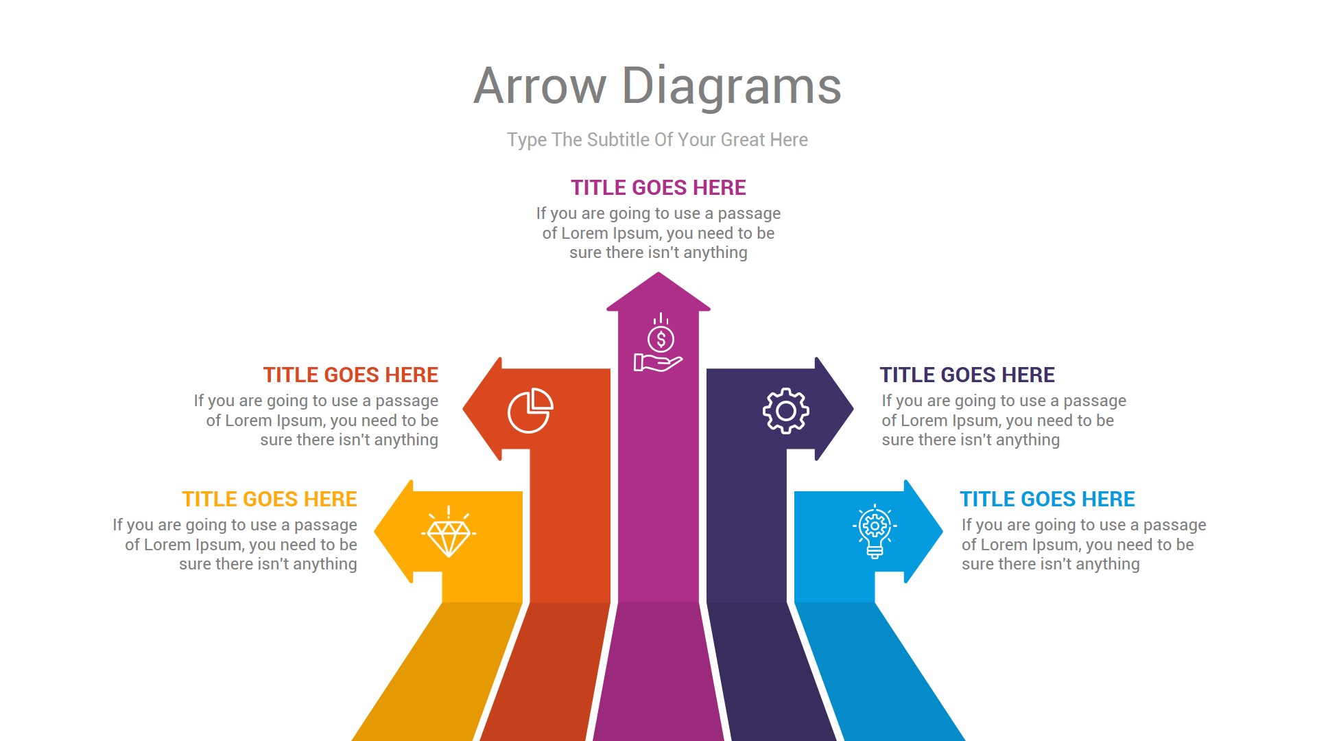 Arrow Diagrams PowerPoint & Illustrator Template, Presentation Templates