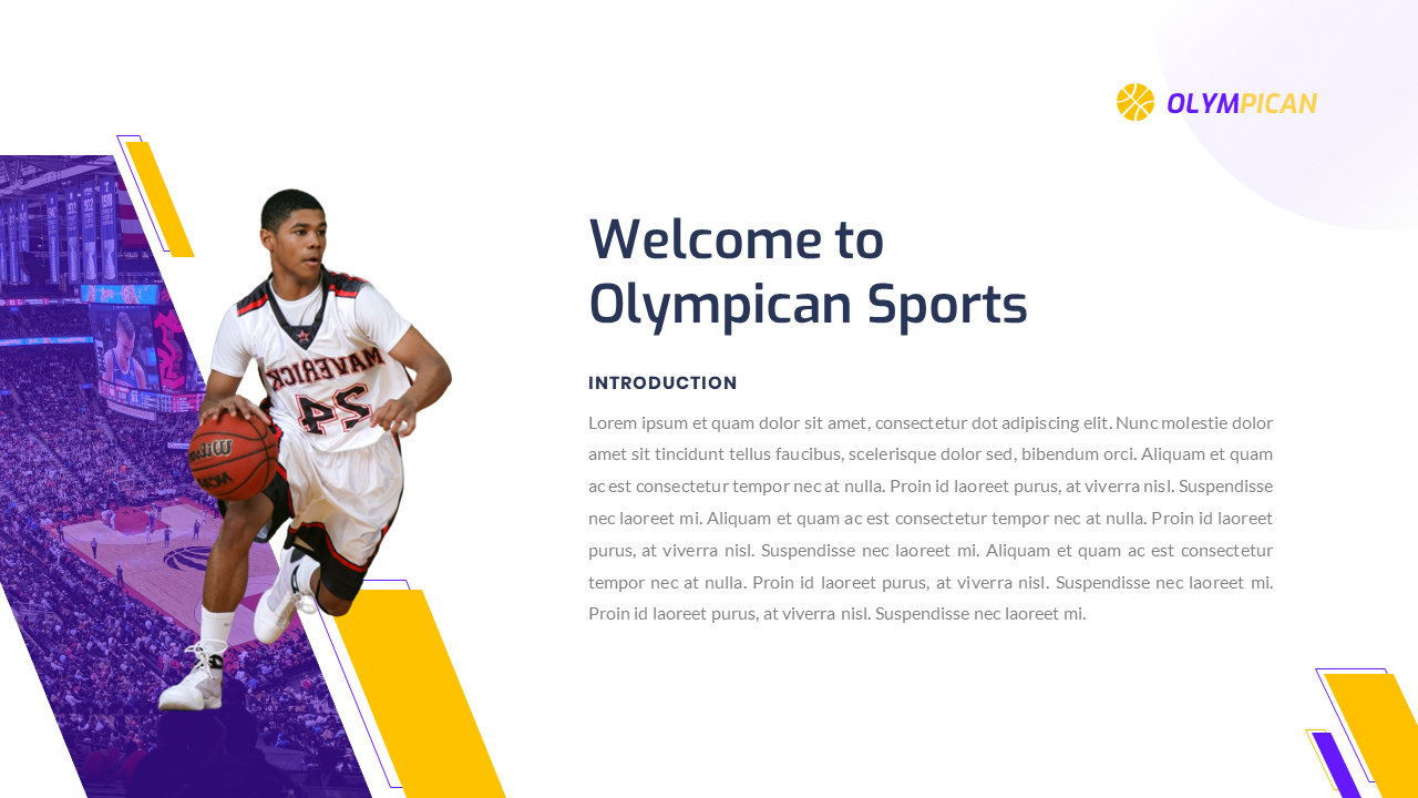 Olympican - Basketball Sport Powerpoint Template, Presentation Templates