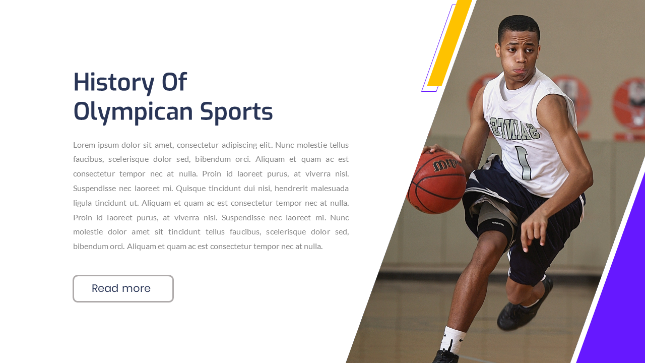 Olympican - Basketball Sport Powerpoint Template, Presentation Templates