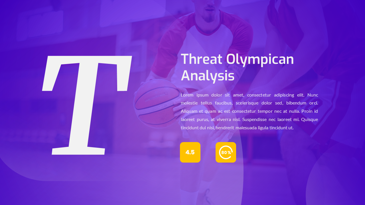 Olympican - Basketball Sport Powerpoint Template, Presentation Templates
