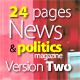 24 Pages News & Politics Magazine Version Two, Print Templates ...