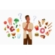 Man Thinking About Food, Vectors | GraphicRiver