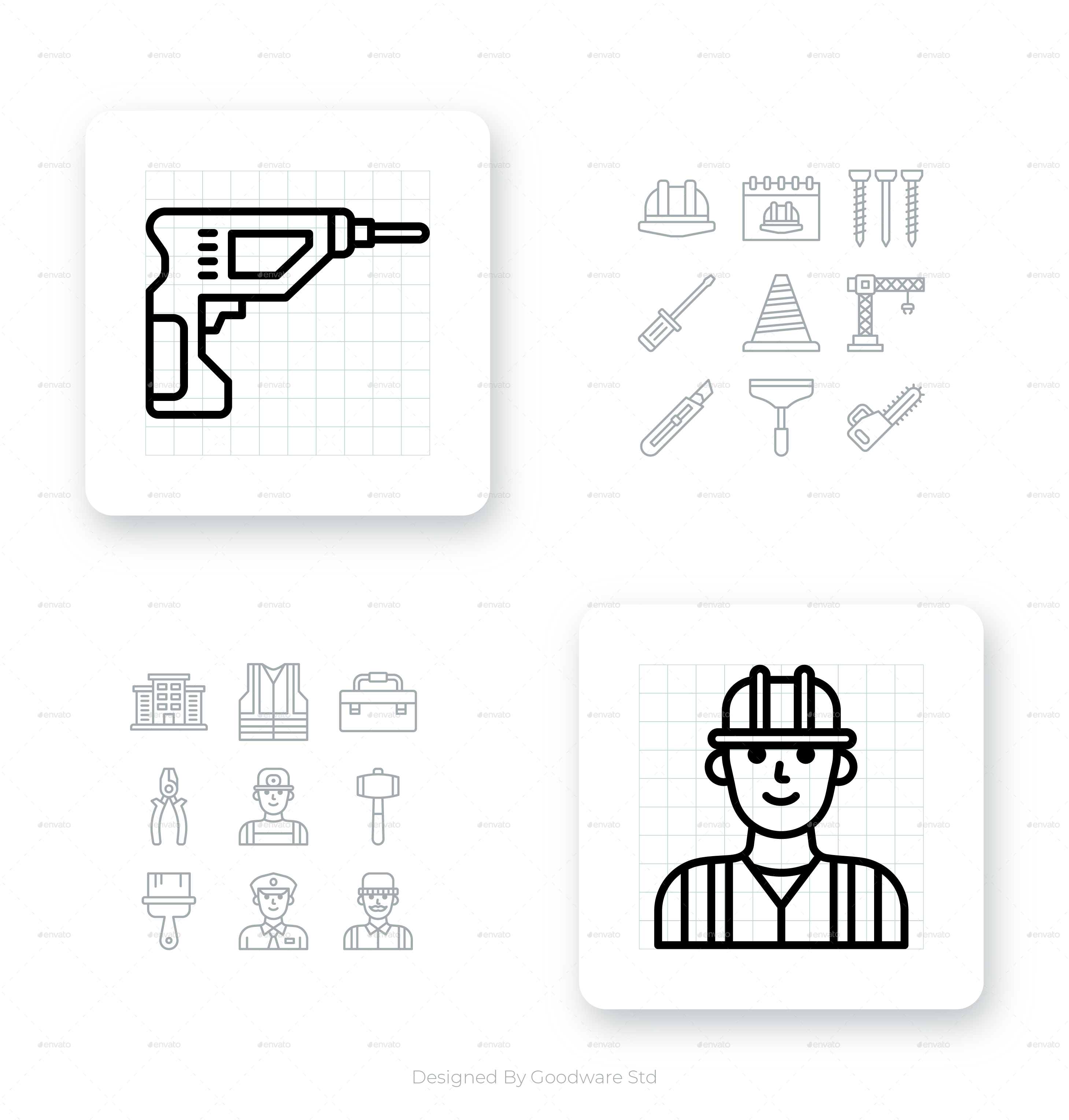 Labor & Tools Icon, Icons | GraphicRiver
