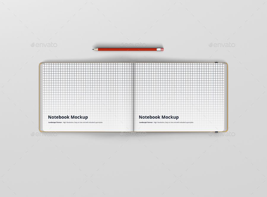Notebook Mockup Landscape Format, Graphics | GraphicRiver