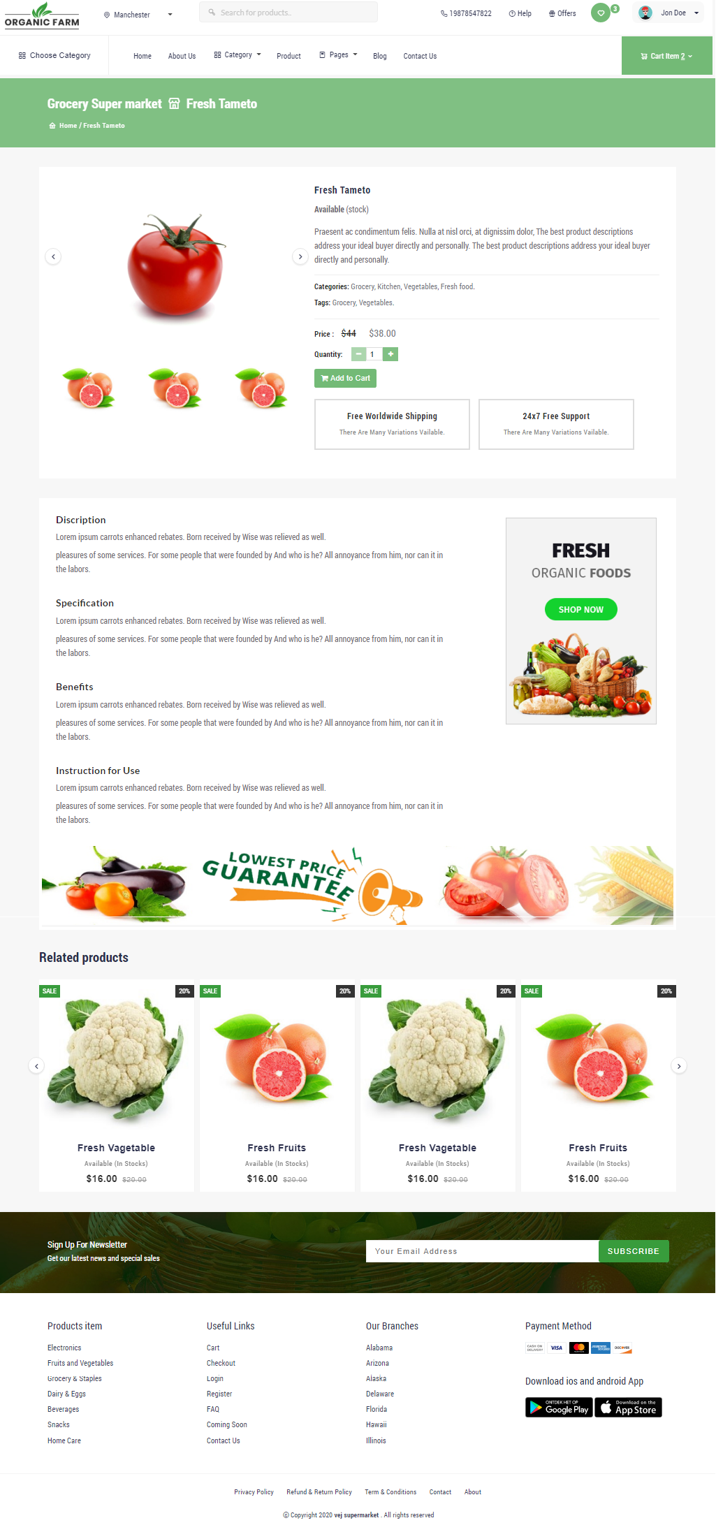 Vegsu - Grocery Supermarket Store HTML Templates by TmdStudio | ThemeForest