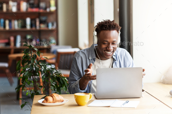 Black Person On Computer