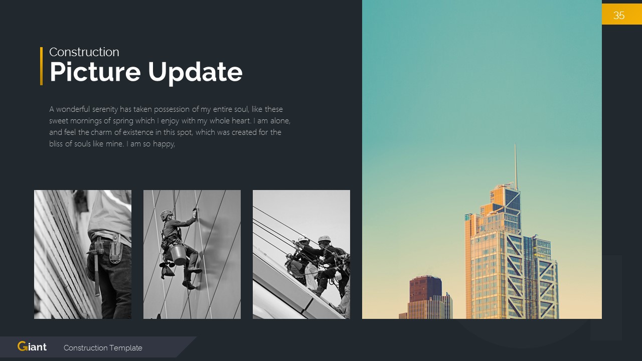Giant Construction Keynote Presentation Template, Presentation Templates
