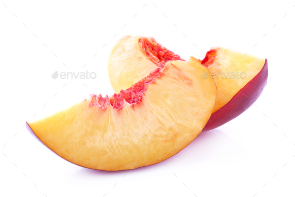 Slice of peach Stock Photo by DmitriBelokoni | PhotoDune