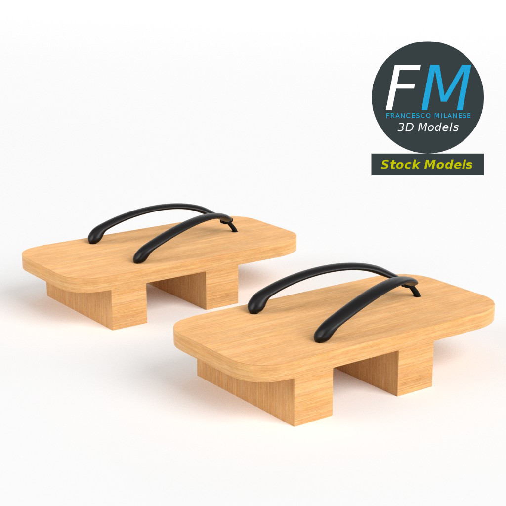 Geta japanese shoes by FrancescoMilanese85 | 3DOcean