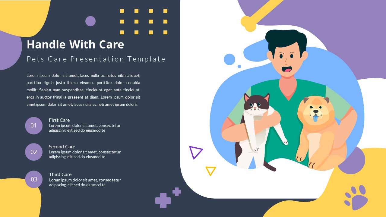 Adorable - Pets Care PowerPoint Template, Presentation Templates ...