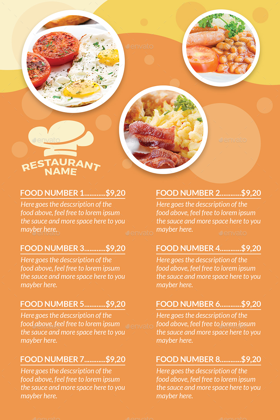 Sunday Brunch Table Tent Templates, Print Templates | GraphicRiver