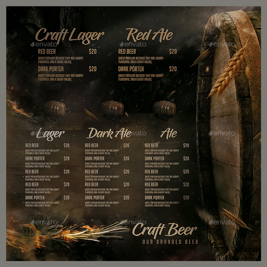 Beer Menu, Print Templates | GraphicRiver