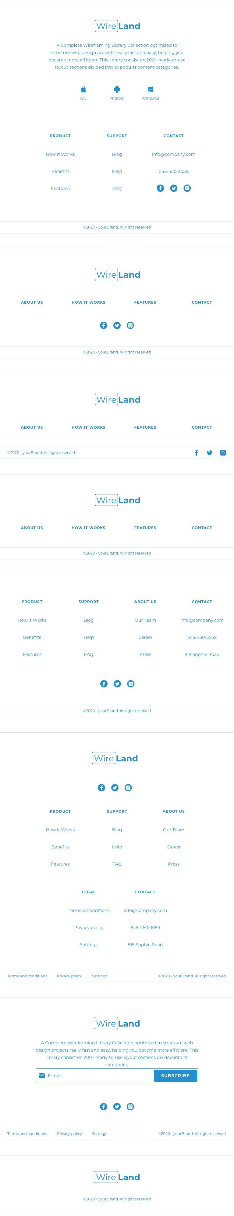 Wireland - Wireframe Library for Web Design Projects - Sketch Template ...
