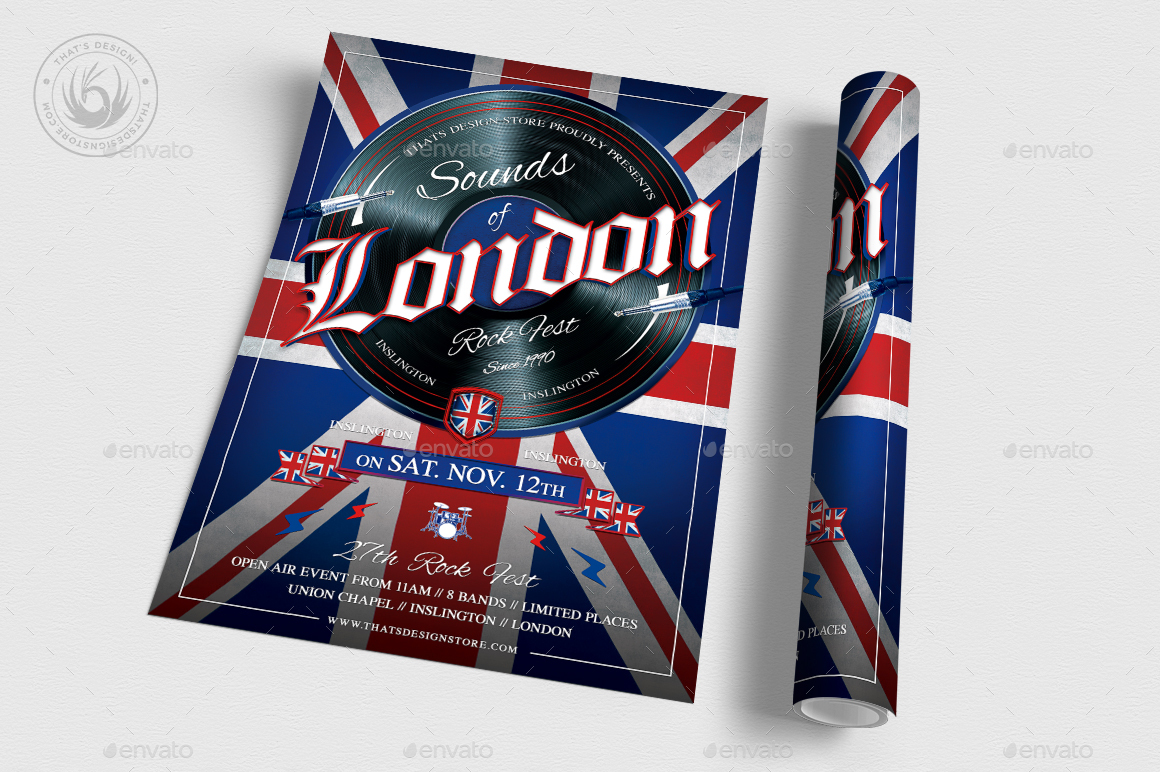 Sounds of London Flyer Template, Print Templates | GraphicRiver