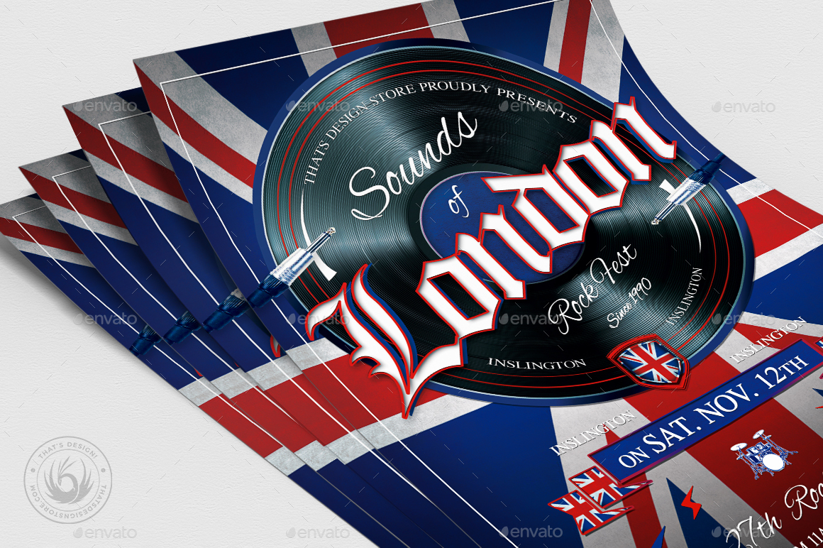 Sounds of London Flyer Template, Print Templates | GraphicRiver
