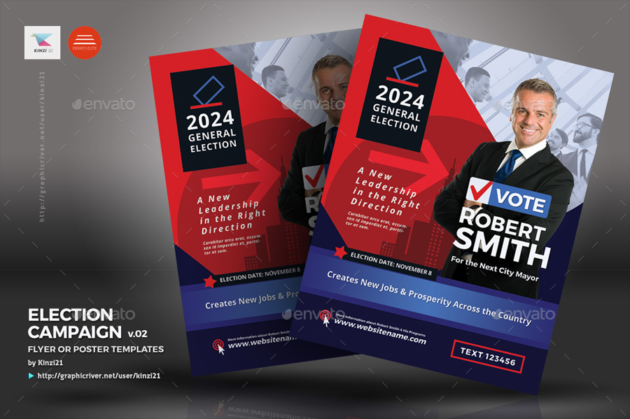 Election Campaign Flyer or Poster Templates vol.02, Print Templates