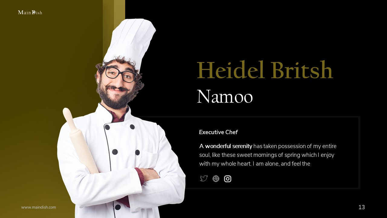 Main Dish Restaurant Keynote Presentation Template Fully Animated ...