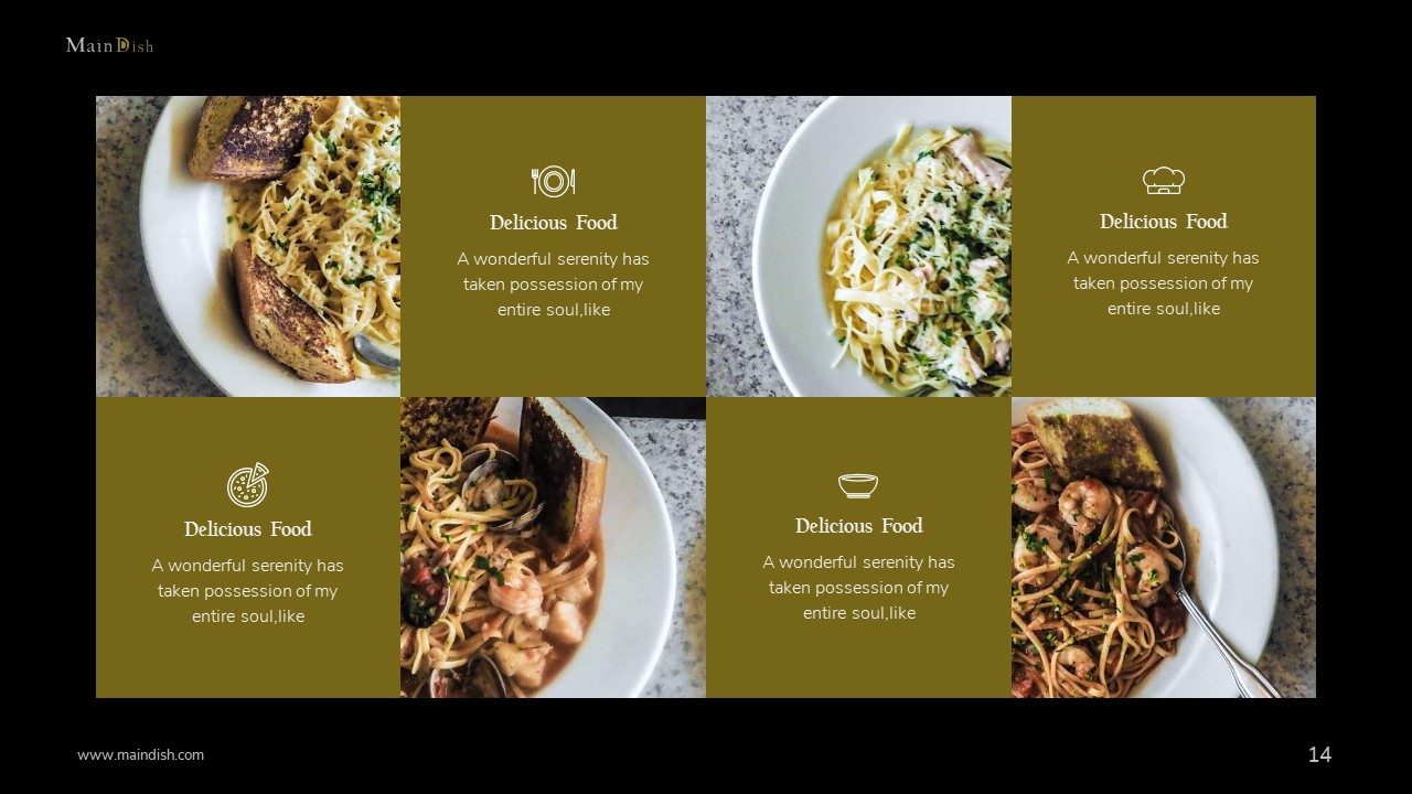 Main Dish Restaurant Keynote Presentation Template Fully Animated ...