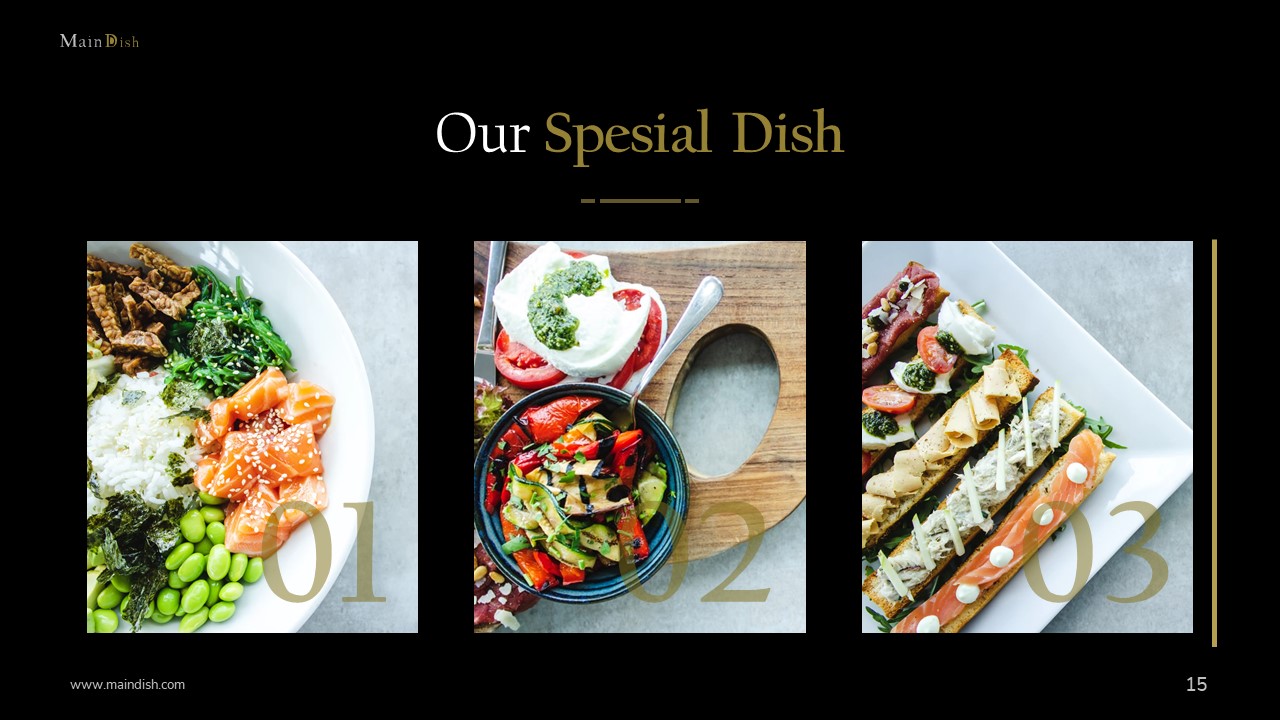 Main Dish Restaurant Keynote Presentation Template Fully Animated ...