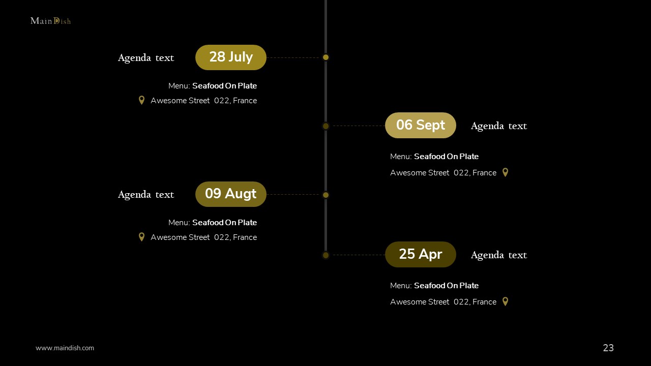 Main Dish Restaurant Keynote Presentation Template Fully Animated ...