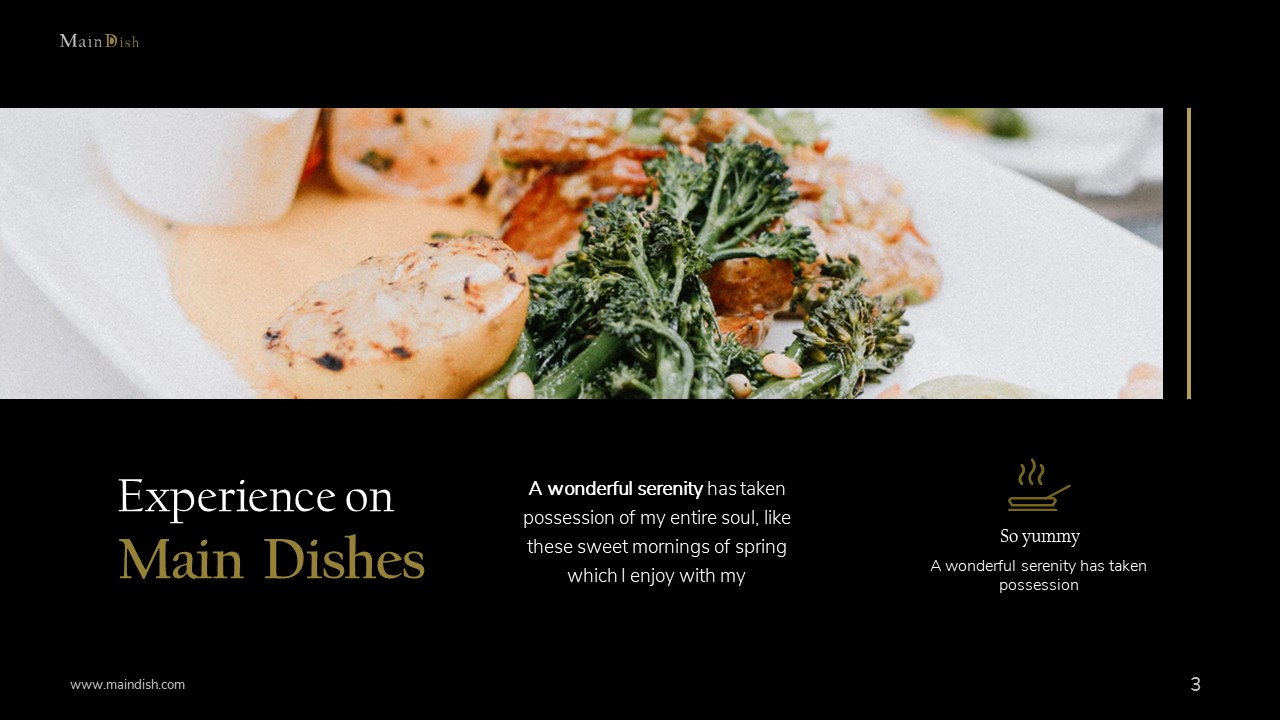 Main Dish Restaurant Keynote Presentation Template Fully Animated ...
