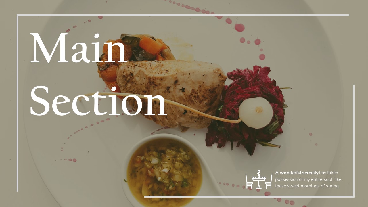 Main Dish Restaurant Keynote Presentation Template Fully Animated ...