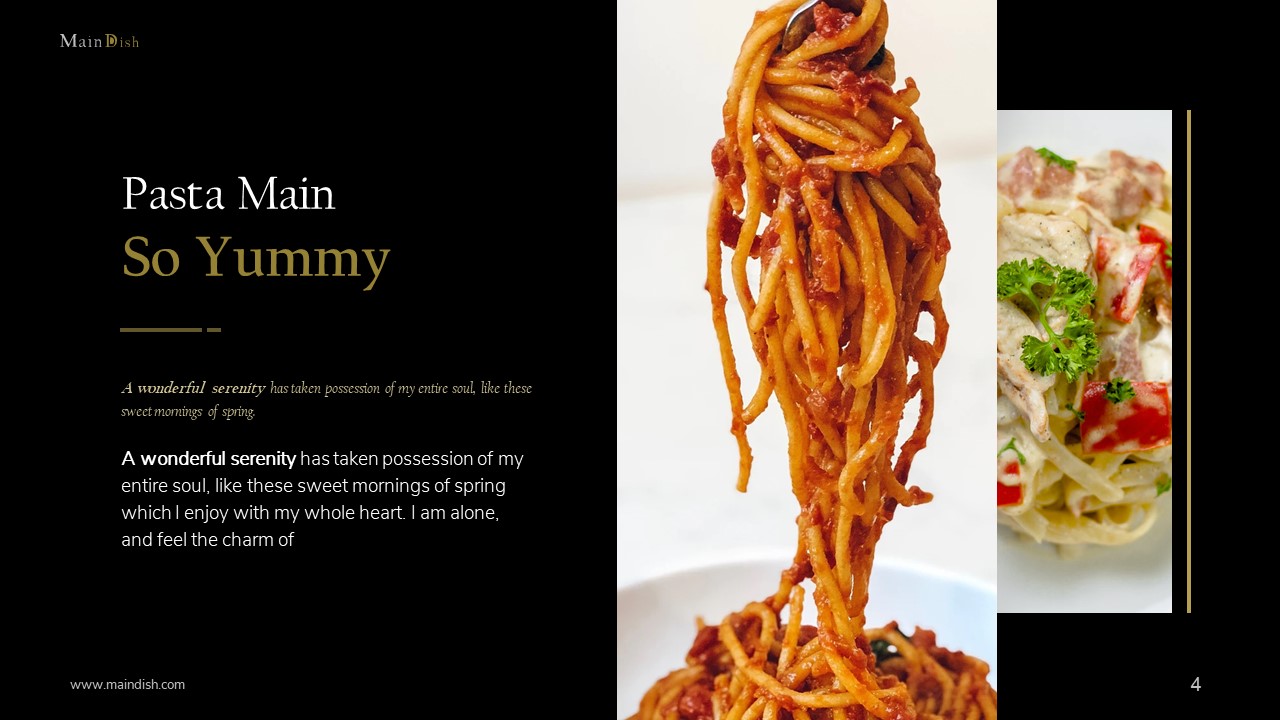 Main Dish Restaurant Keynote Presentation Template Fully Animated ...